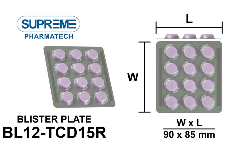 BL12-TCD15R Blister / 12 Tablets » Supreme Pharmatech
